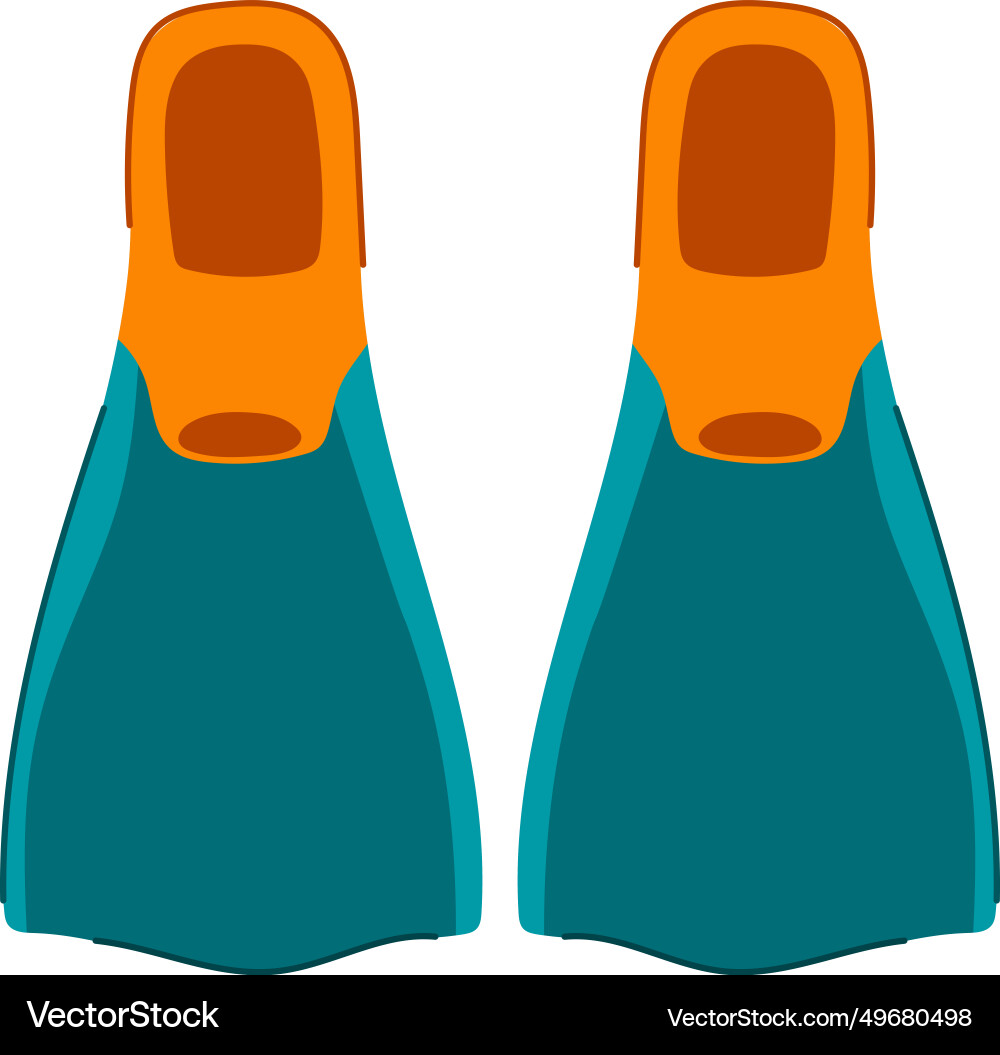 Aquatics flippers cartoon Royalty Free Vector Image