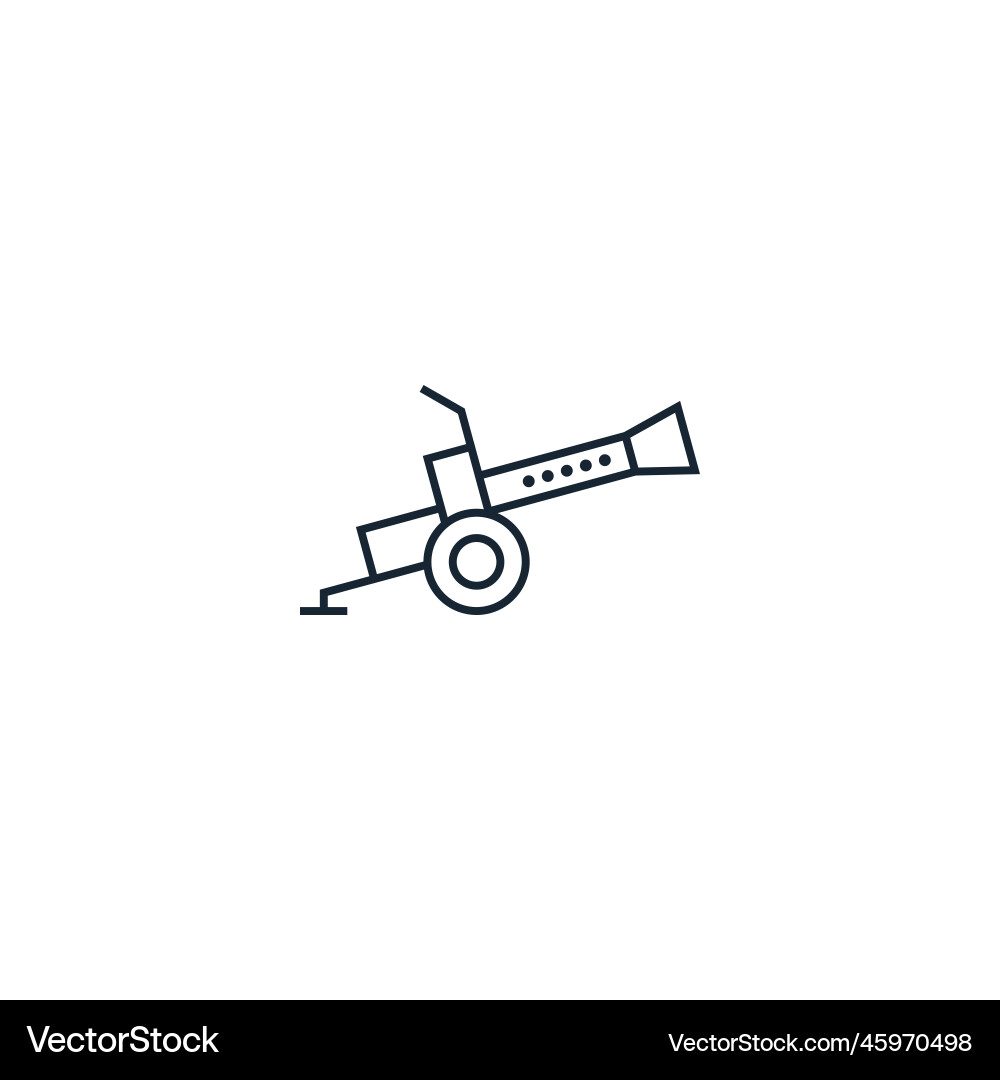 Artillery creative icon from war icons collection Vector Image