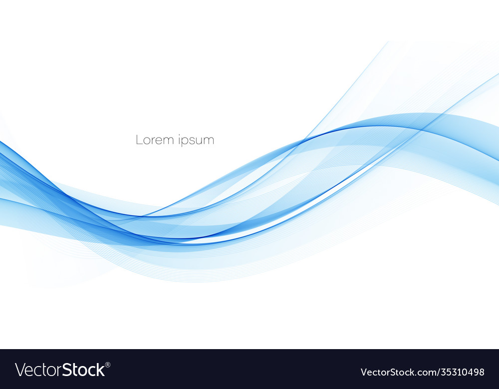 Blue color abstract wave design element Royalty Free Vector