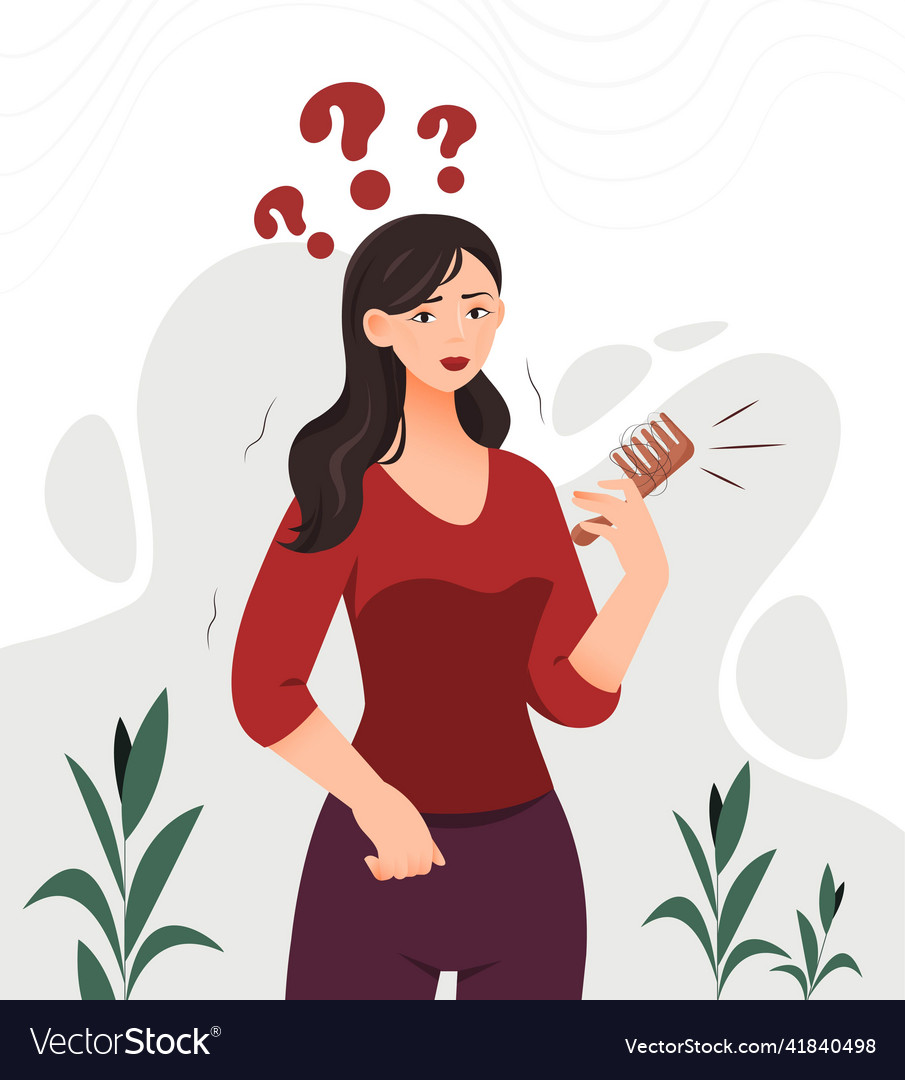 Hair Loss Problem Concept Royalty Free Vector Image