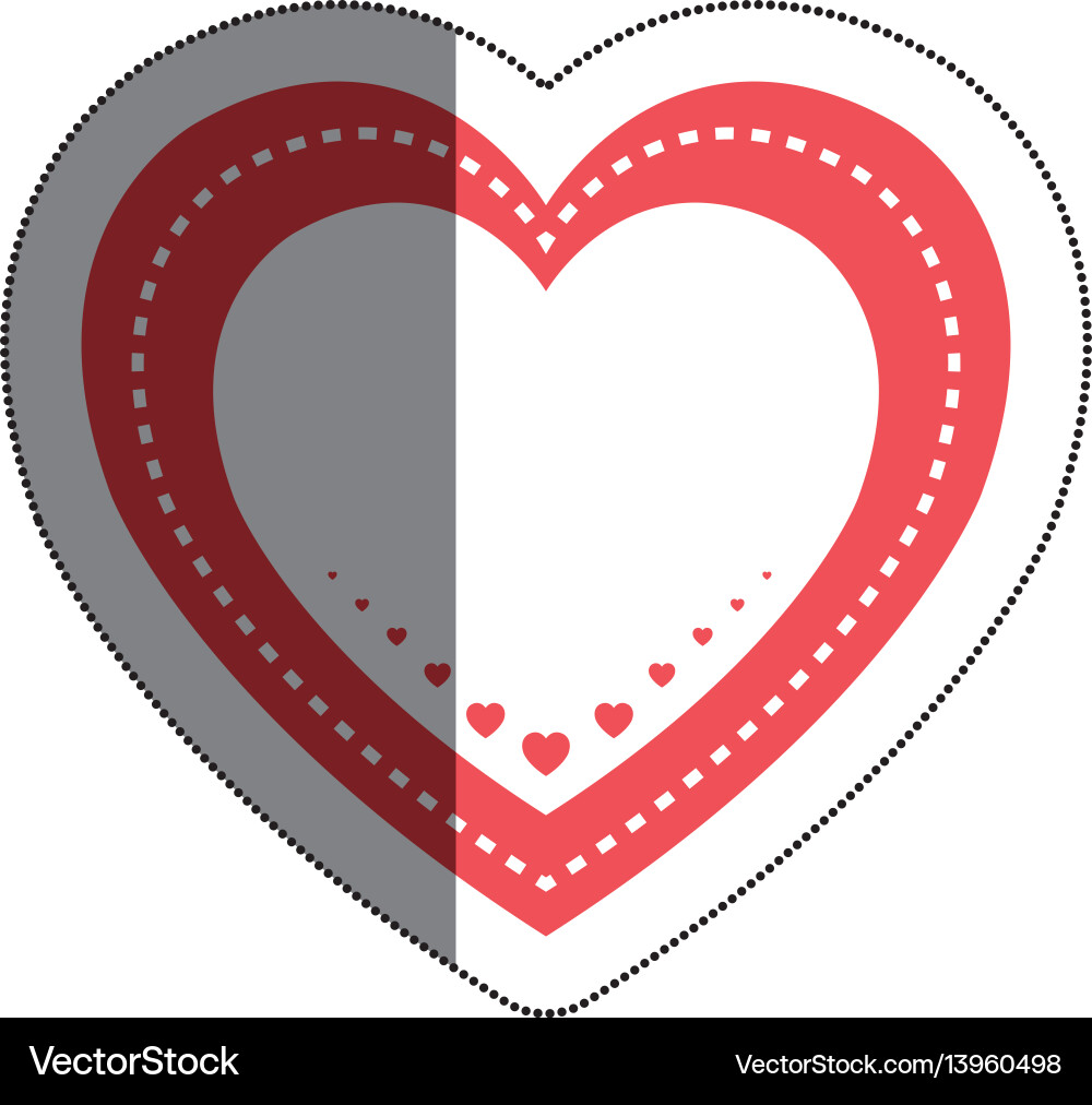 Love card with heart Royalty Free Vector Image