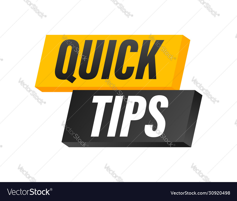 Quick tips icon badge ready for use in web Vector Image Quick tips icon badge ready for use in web Vector Image
