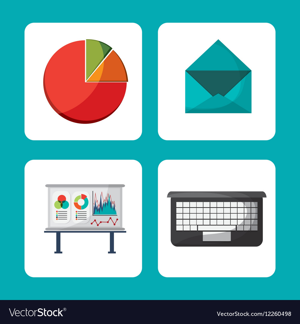 Set elements office work Royalty Free Vector Image