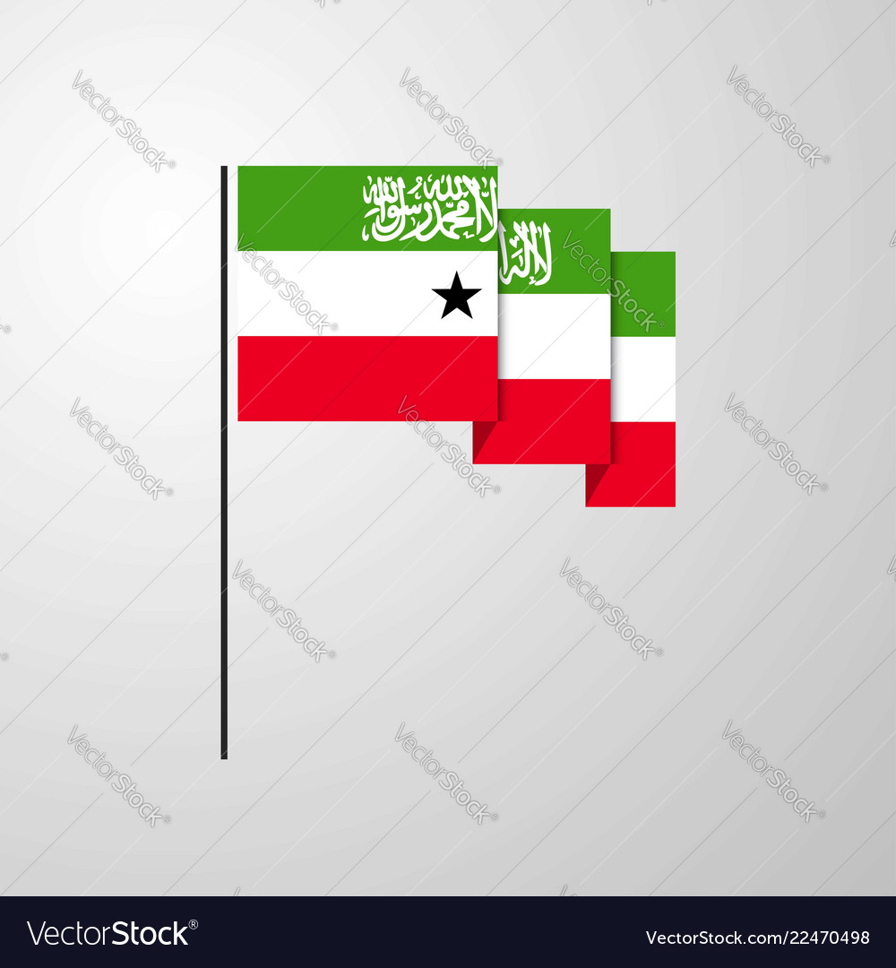 Somaliland waving flag creative background Vector Image
