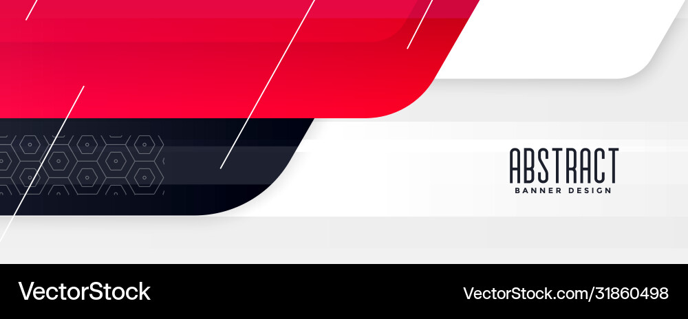 Stylish red modern wide banner elegant design Vector Image