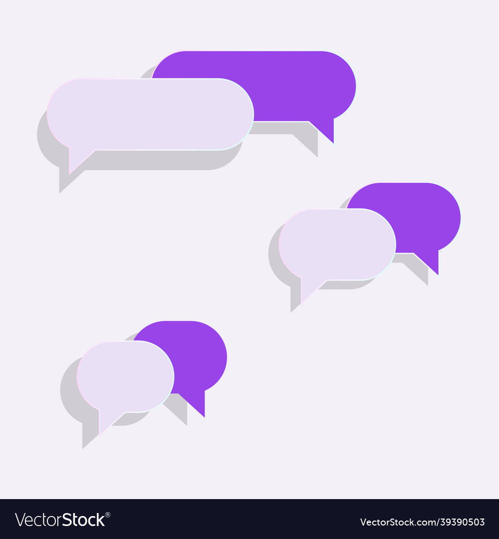 Chat icons set speech bubble in flat style Vector Image