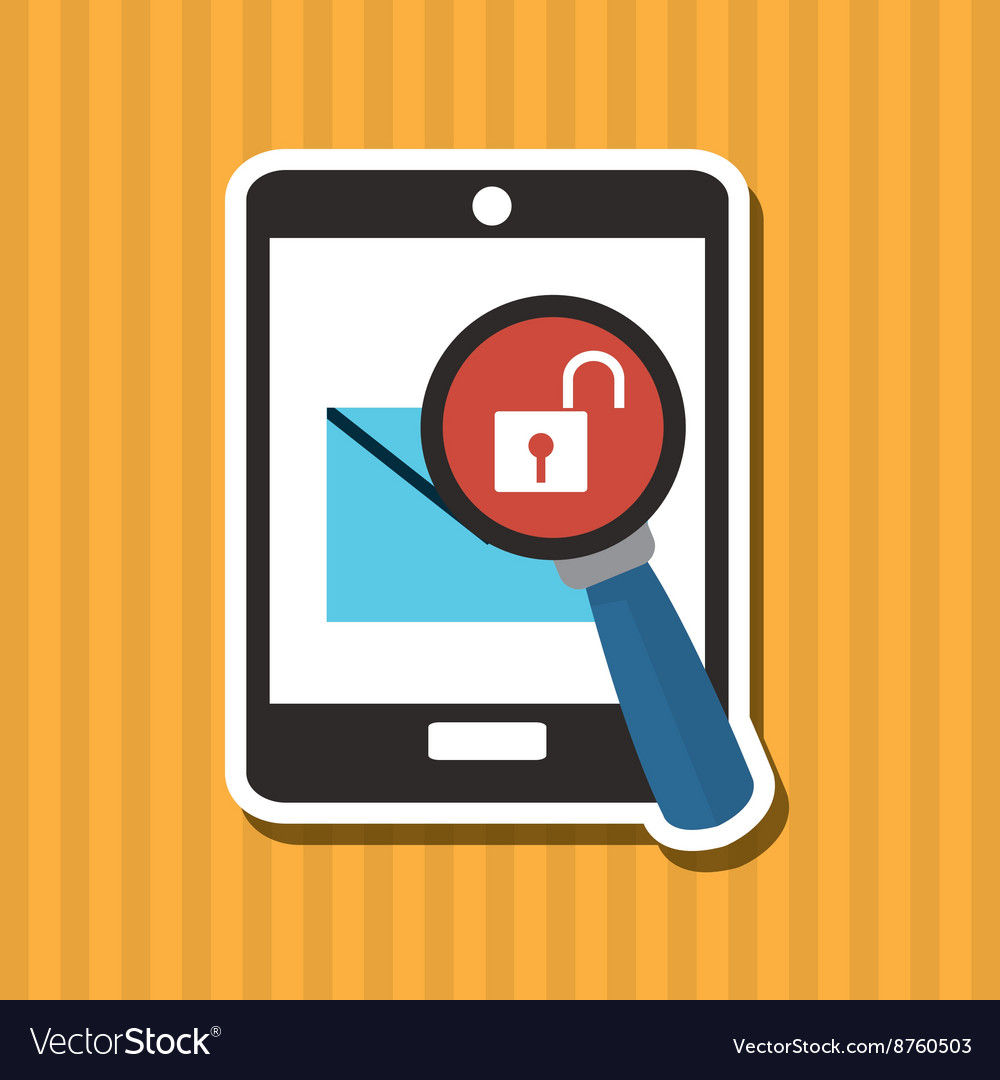 Cyber security antivirus design Royalty Free Vector Image