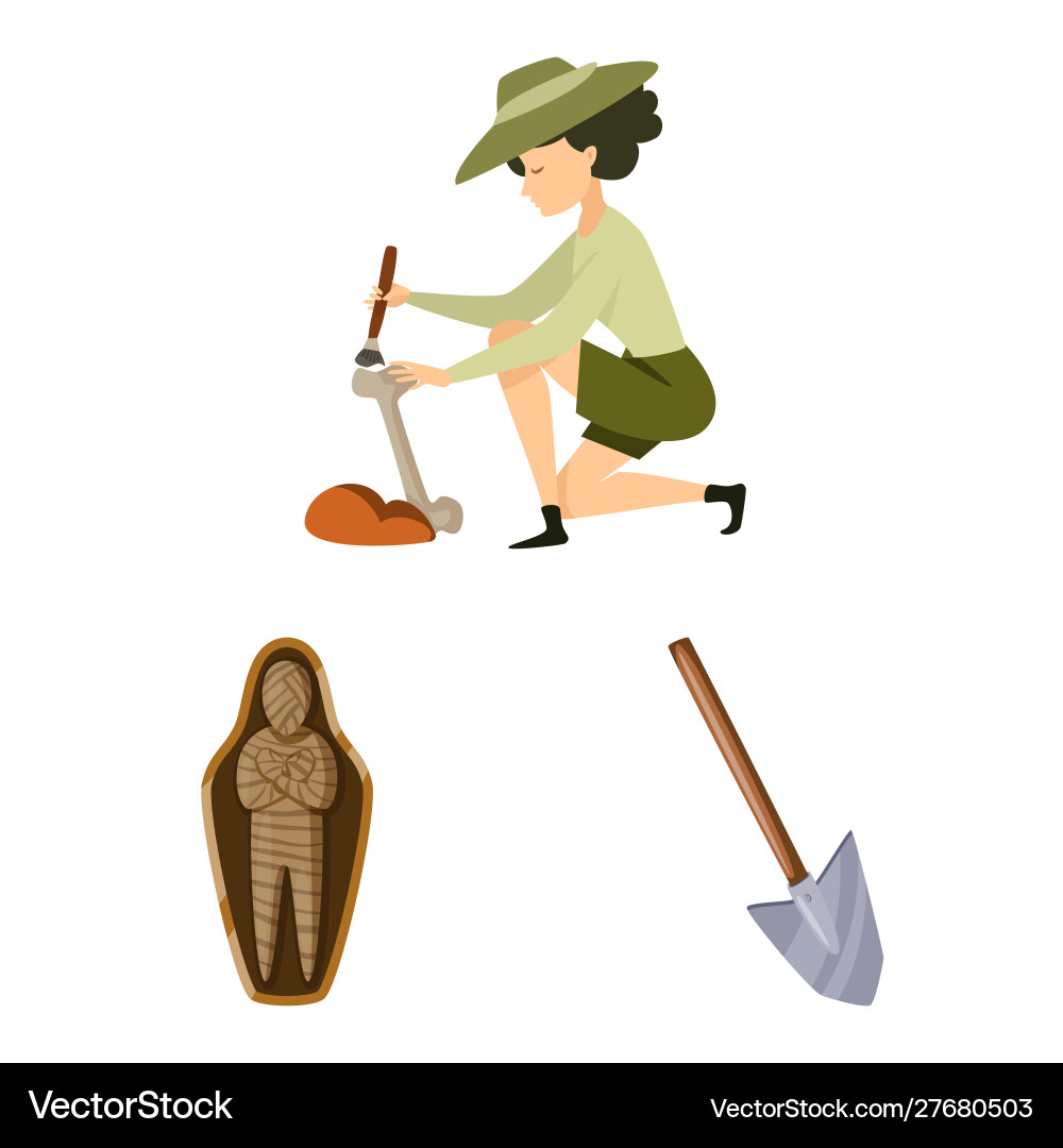 Design archaeology and historical sign Royalty Free Vector