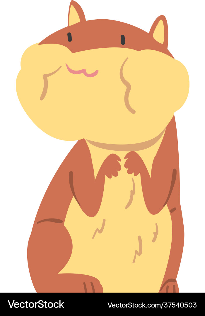 Frightened hamster trembling cute animal Vector Image