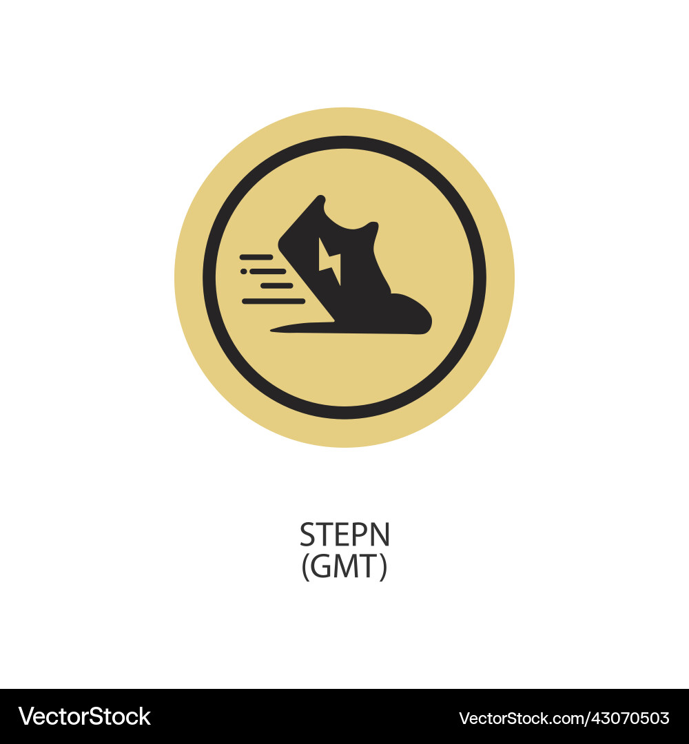 Green satoshi token icon stepn gst token icon Vector Image