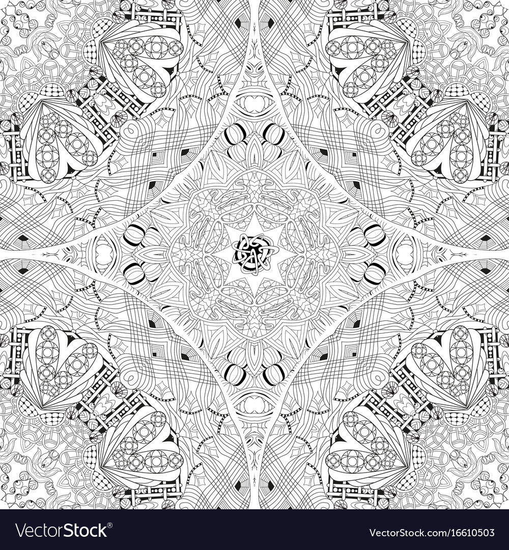 Hand drawn entangle seamless pattern Royalty Free Vector