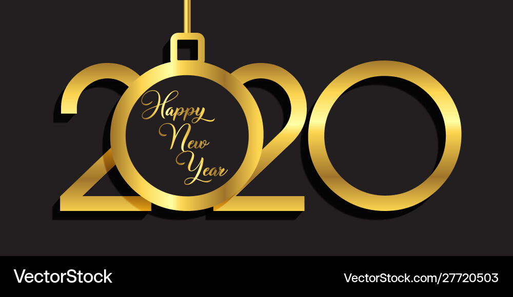 Happy new year banner design Royalty Free Vector Image