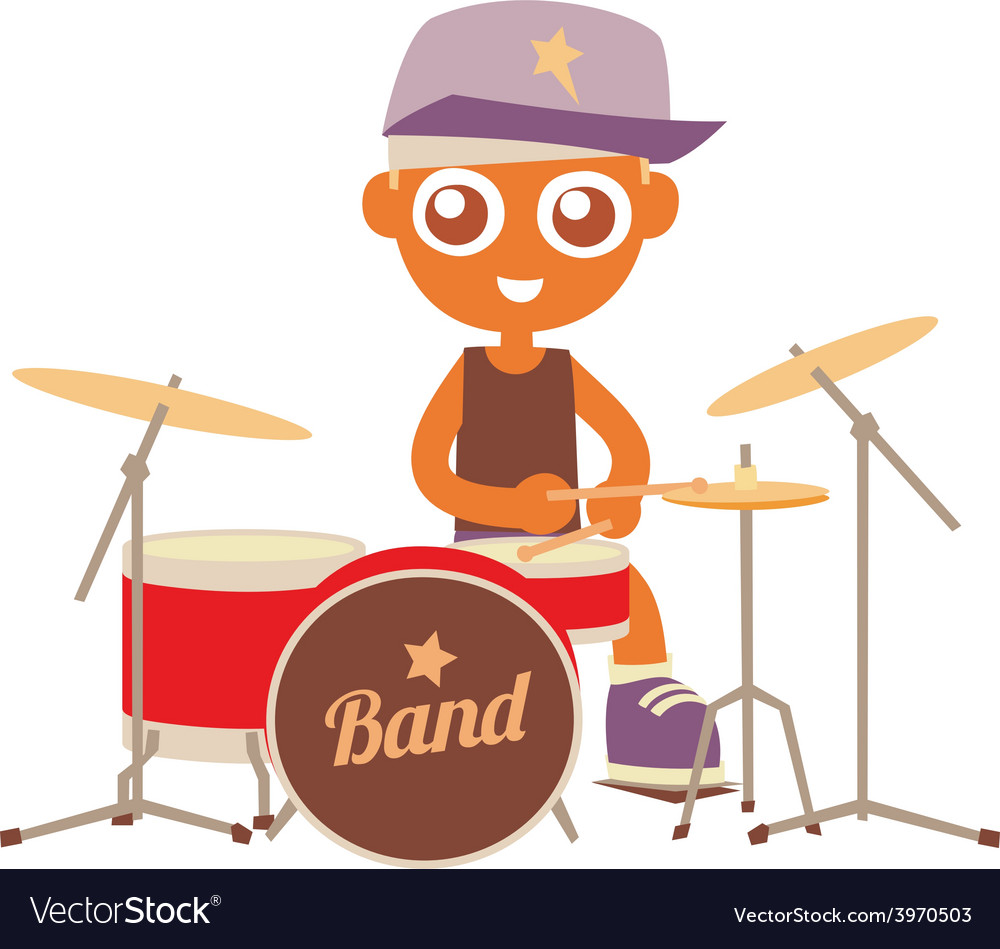 Hip Hop Drummer Royalty Free Vector Image Vectorstock