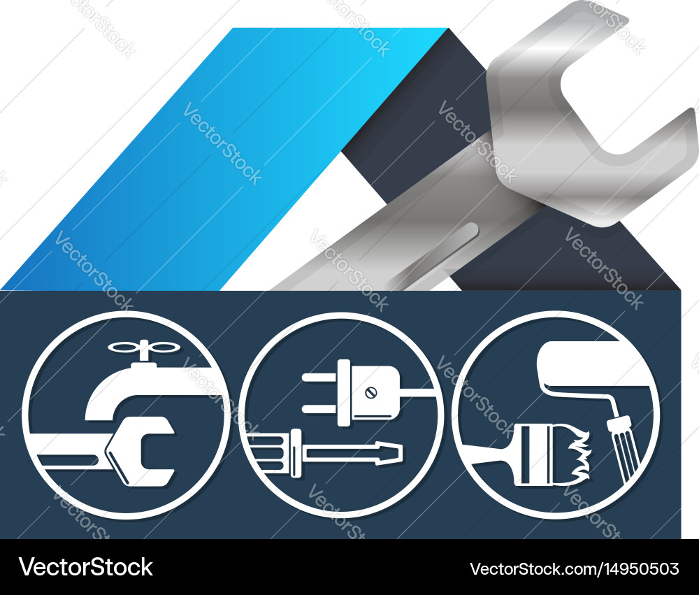 House repair sign Royalty Free Vector Image - VectorStock