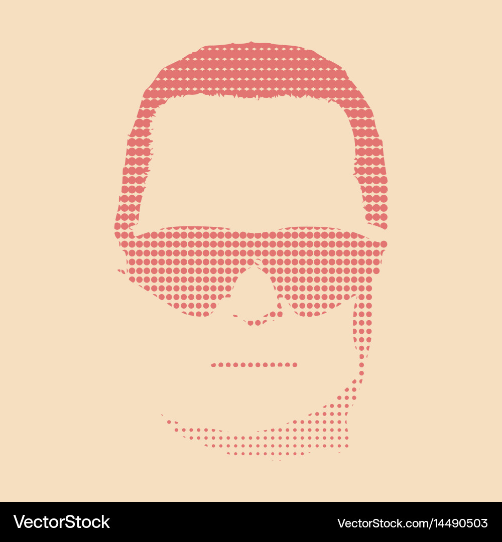 Man avatar front view male face silhouette Vector Image