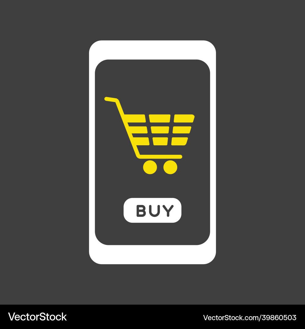 Mobile phone shopping or online Royalty Free Vector Image