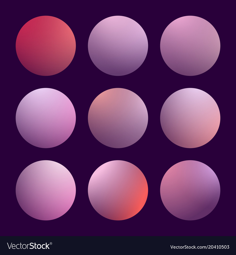 Modern 3d gradient set Royalty Free Vector Image