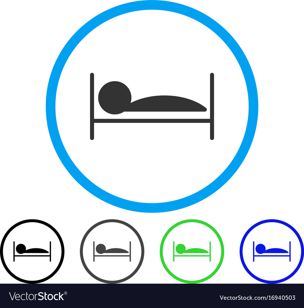 Patient bed rounded icon Royalty Free Vector Image Patient bed rounded icon Royalty Free Vector Image