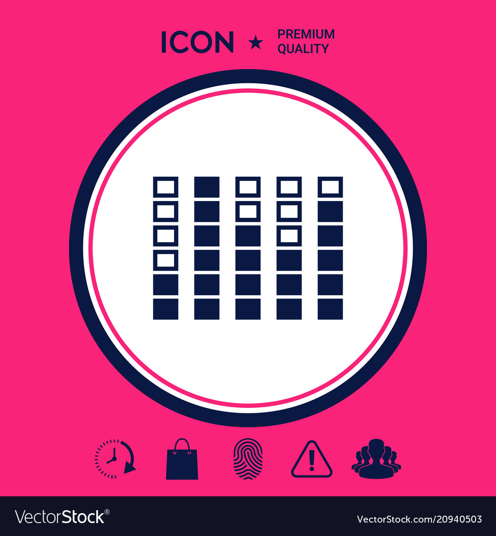 Spectrum analyzer equalizer icon Royalty Free Vector Image