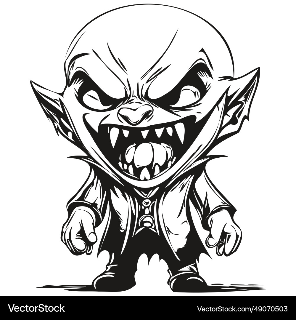 Transparent halloween entity of a vampire Vector Image