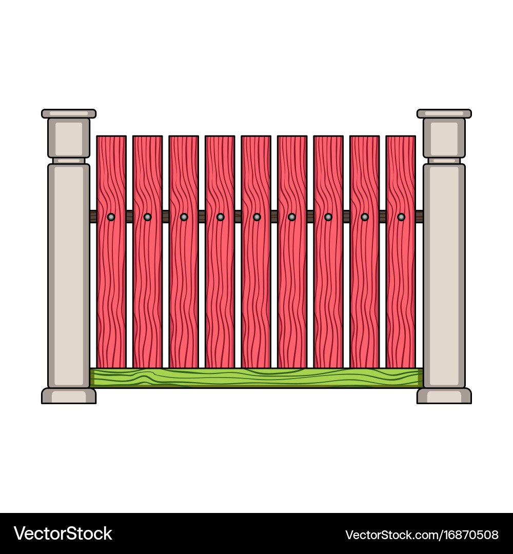 A wooden fence different single icon Royalty Free Vector