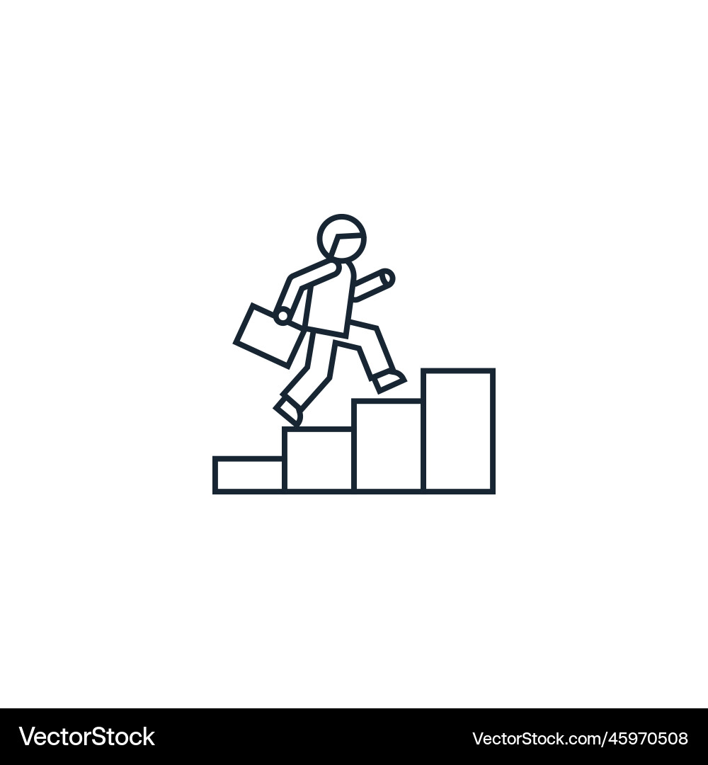 Career growth creative icon line from success Vector Image