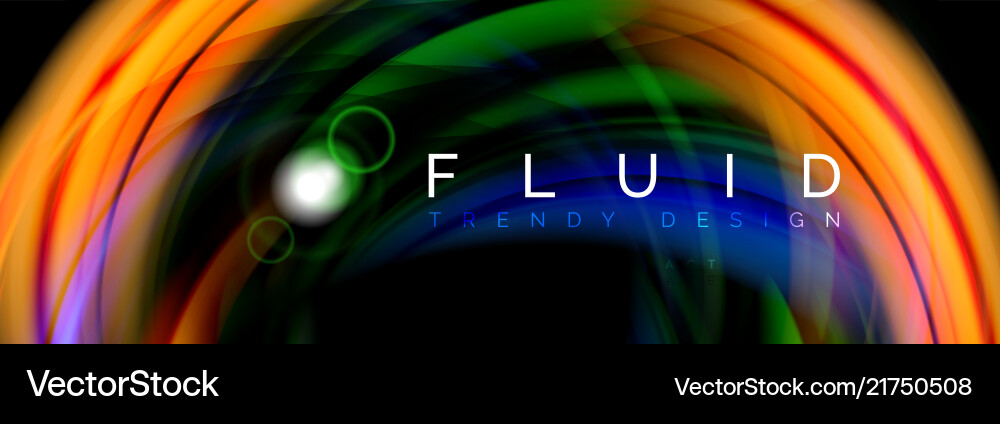 Flowing glowing color motion concept trendy Vector Image