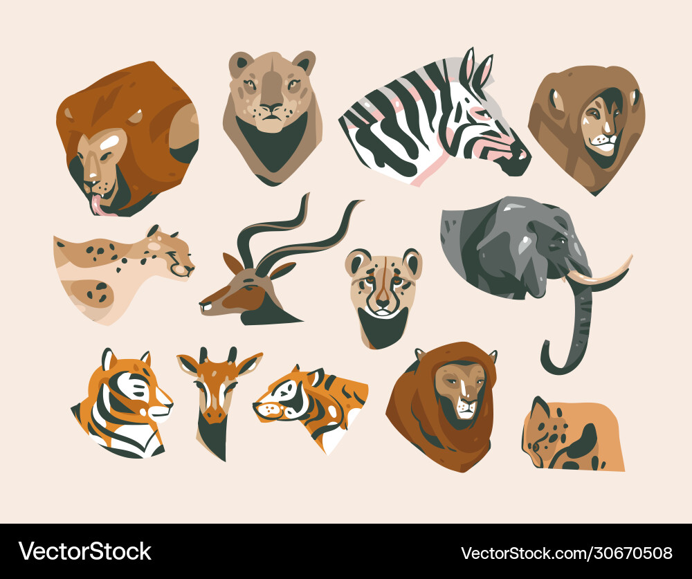 Hand drawn stock abstract cartoon Royalty Free Vector Image