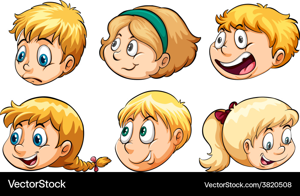 Heads of people Royalty Free Vector Image - VectorStock