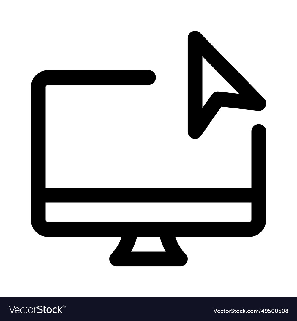 On-screen pointer controlled by desktop input Vector Image