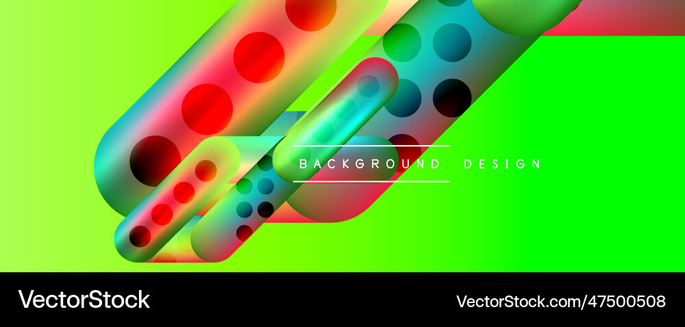 Round shapes and lines with fluid gradients Vector Image