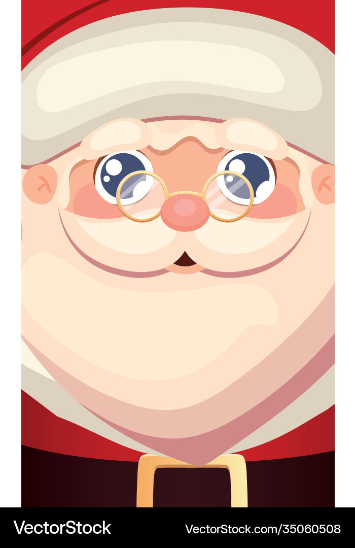 Santa claus smiling with a red suit Royalty Free Vector