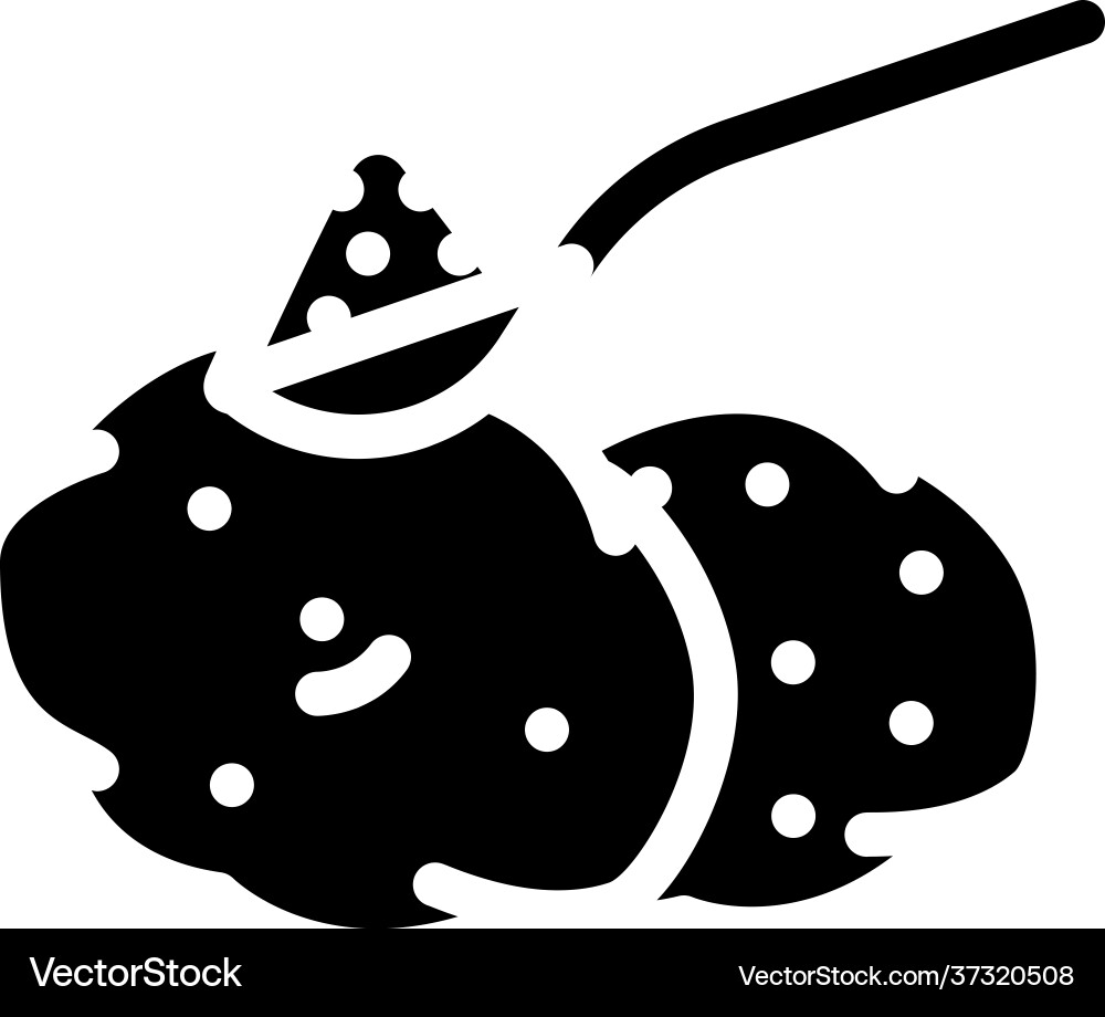 Starch food additives glyph icon Royalty Free Vector Image