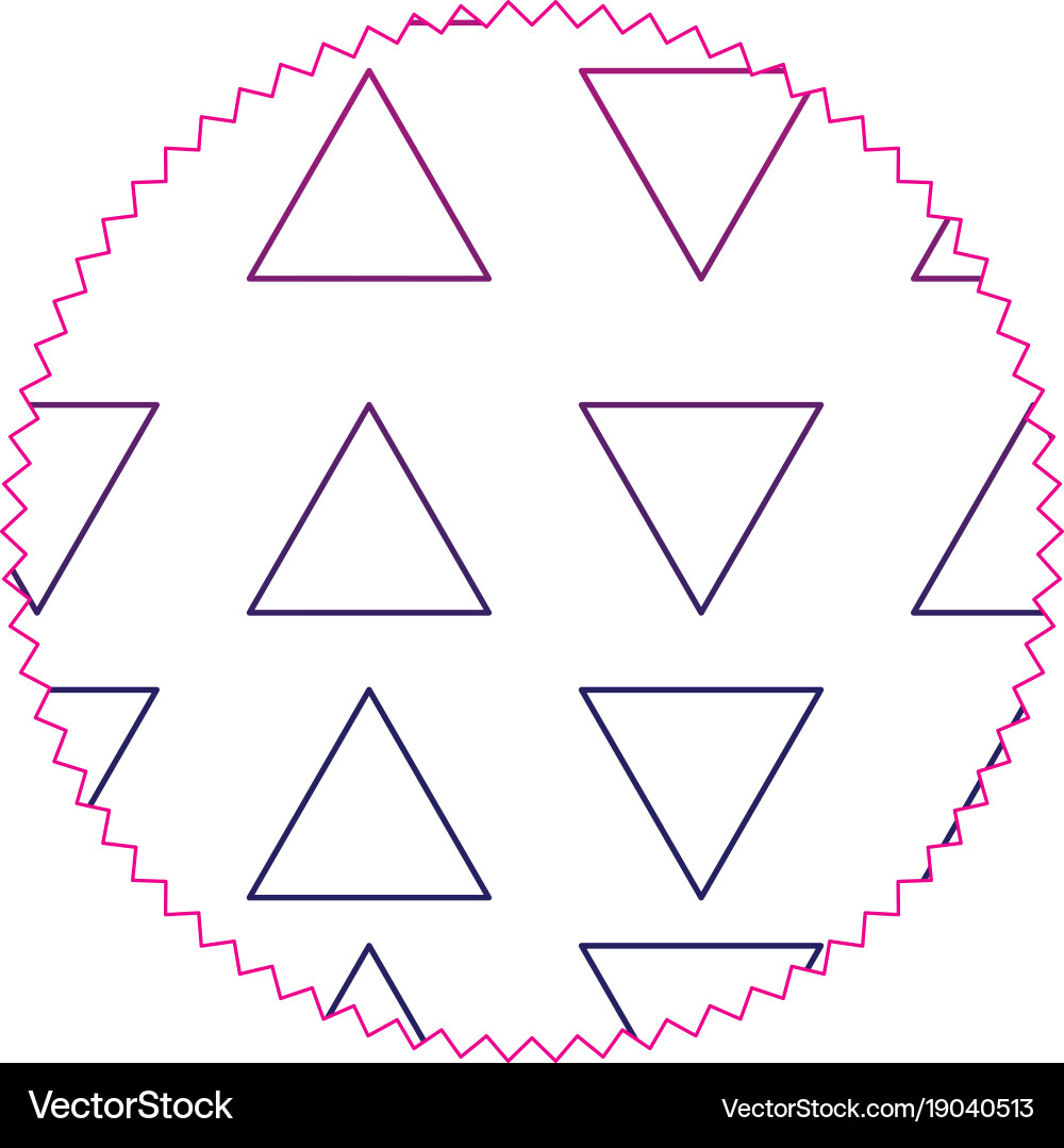 Color line circle with graphic geometric style Vector Image