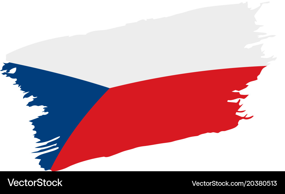 Czechia flag Royalty Free Vector Image - VectorStock