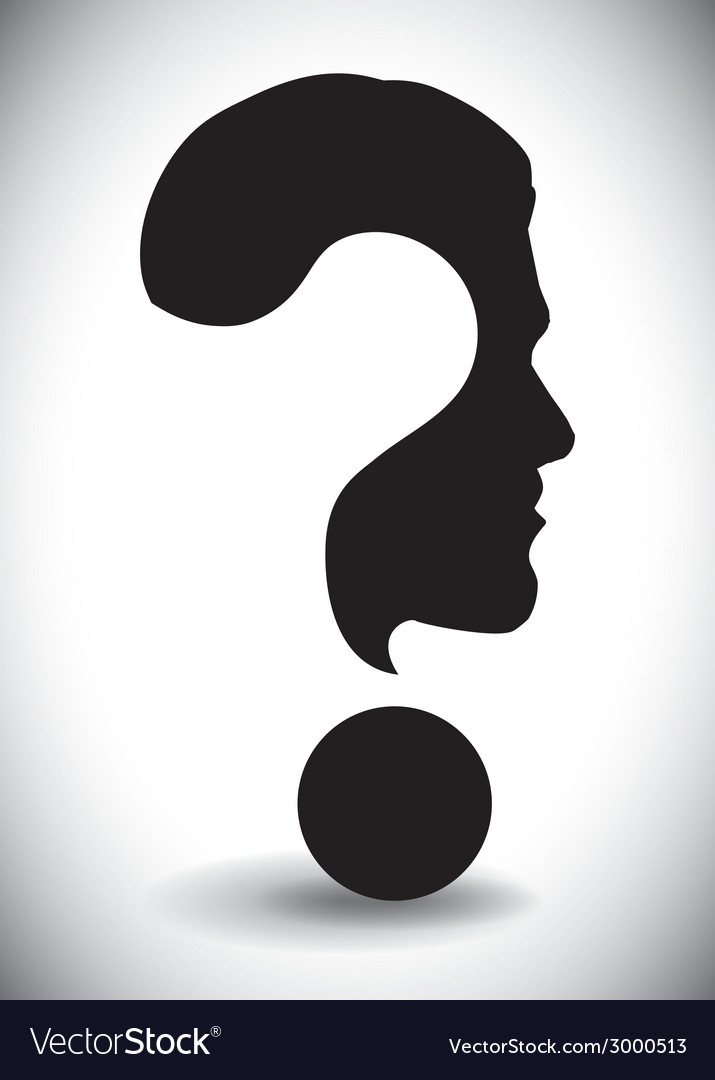 Doubt design over gray background Royalty Free Vector Image