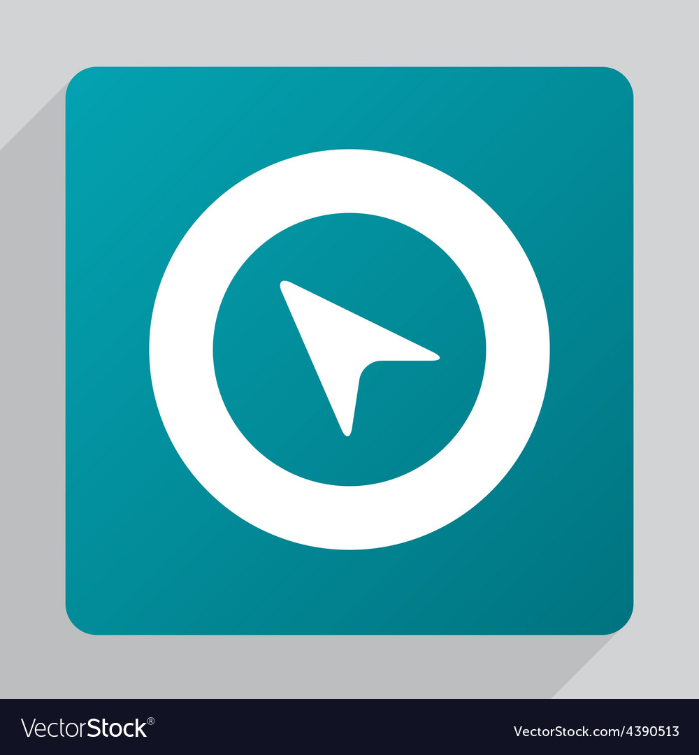 Flat arrow pointer icon Royalty Free Vector Image