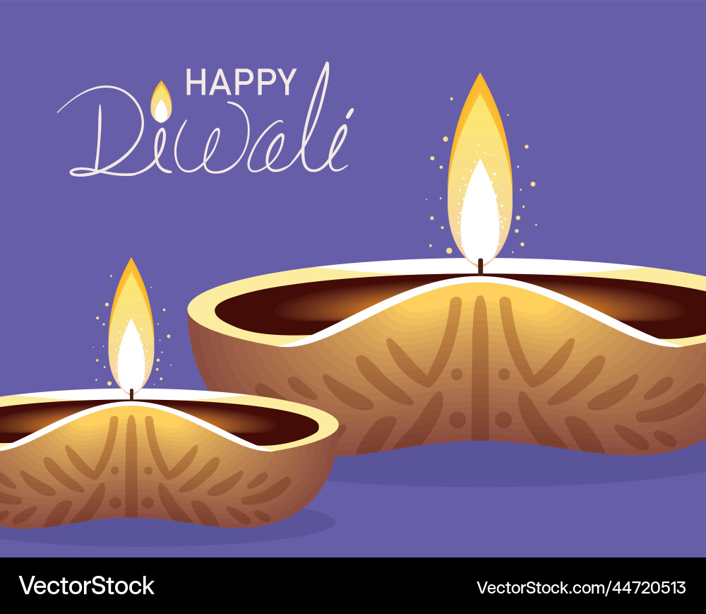 Happy diwali invitation card Royalty Free Vector Image