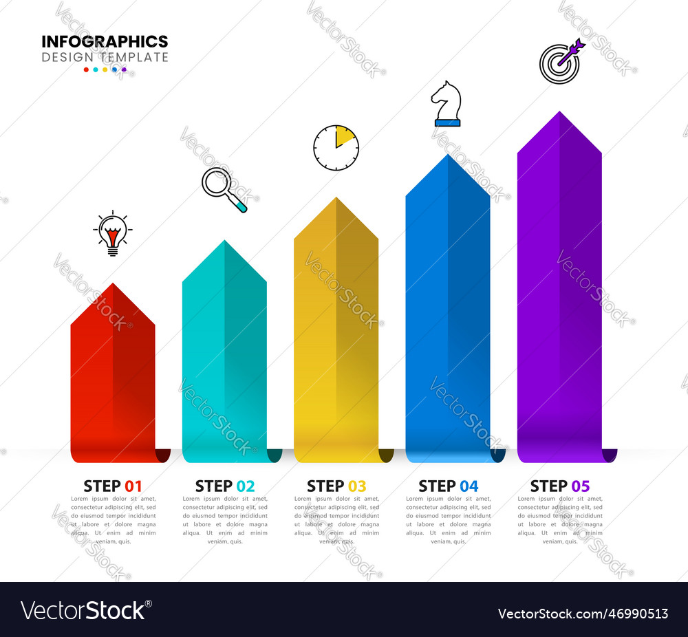Infographic design template creative concept with Vector Image