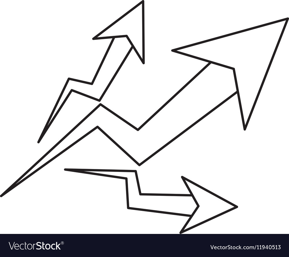 Isolated increase arrow design Royalty Free Vector Image