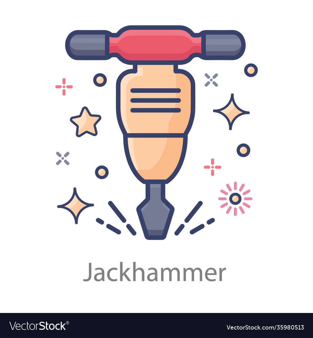 Jackhammer Royalty Free Vector Image - VectorStock