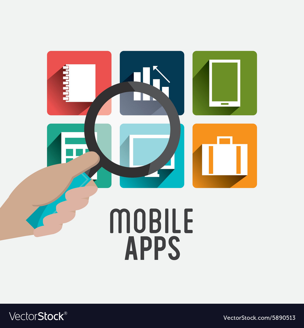 Mobile apps design Royalty Free Vector Image - VectorStock