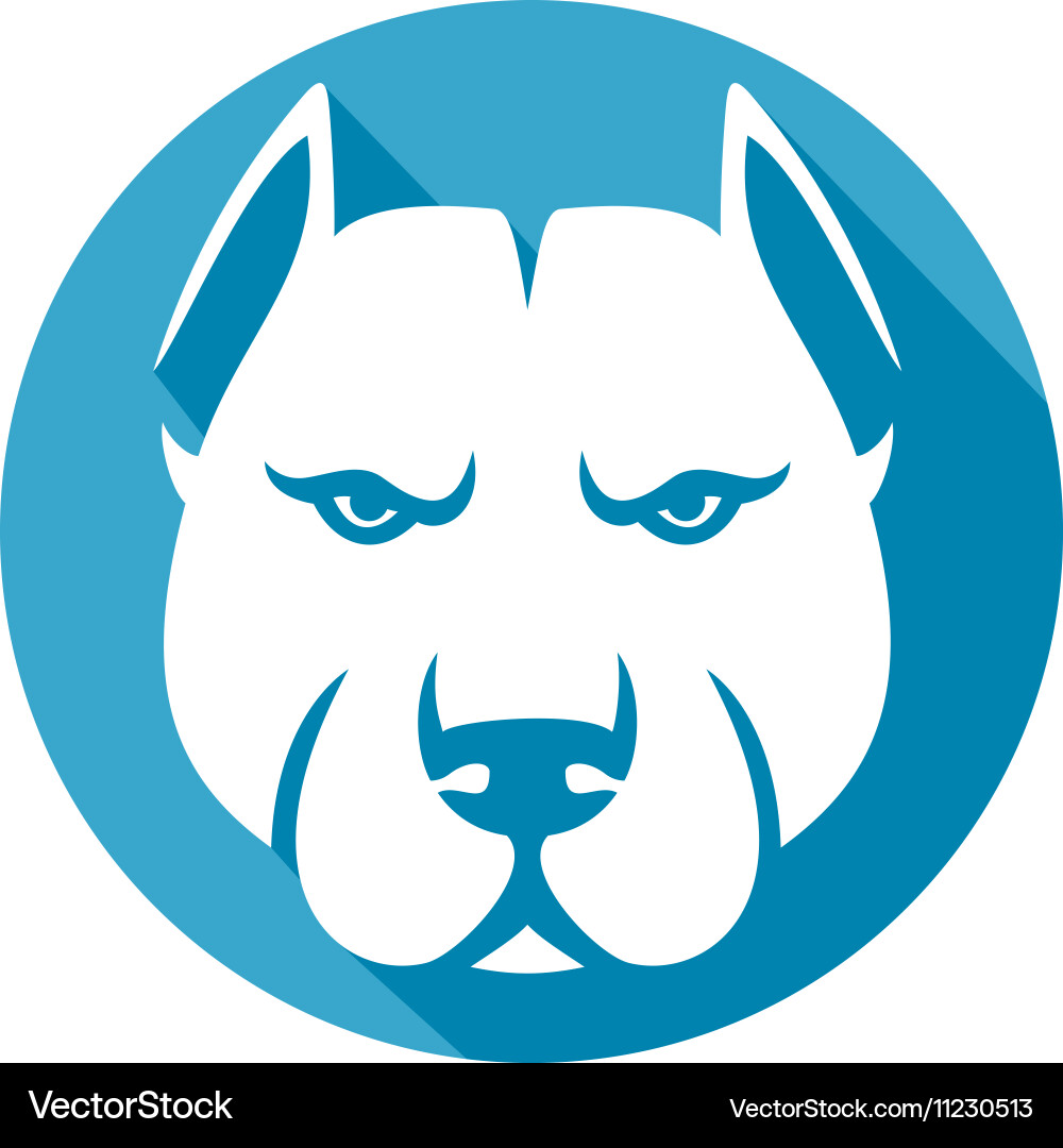 Pitbull Icon Royalty Free Vector Image - VectorStock