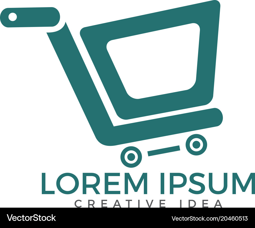 Shopping cart logo design Royalty Free Vector Image