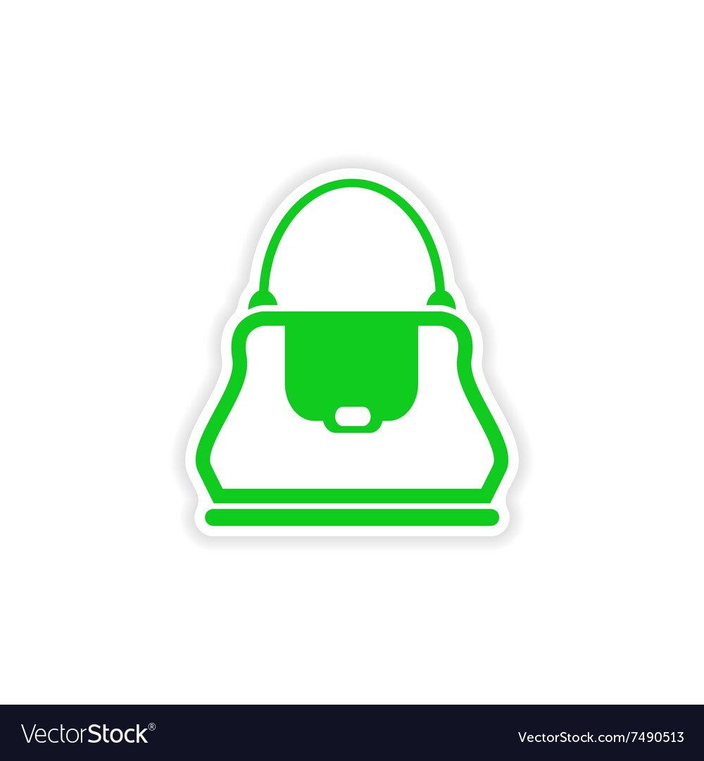 Stylish Paper Sticker On White Background Ladies Vector Image