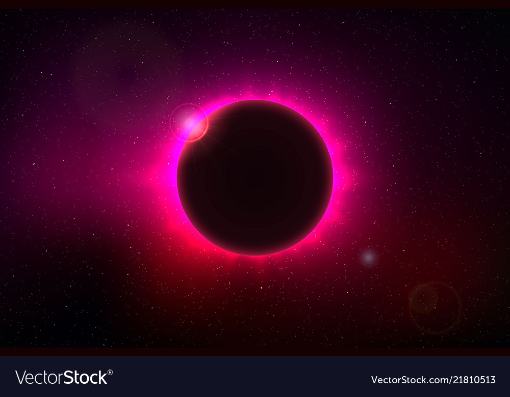 Total solar eclipse Royalty Free Vector Image - VectorStock
