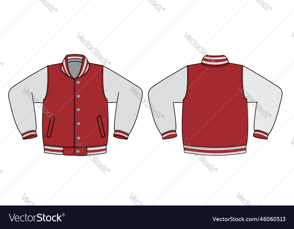 Varsity jacket Royalty Free Vector Image - VectorStock