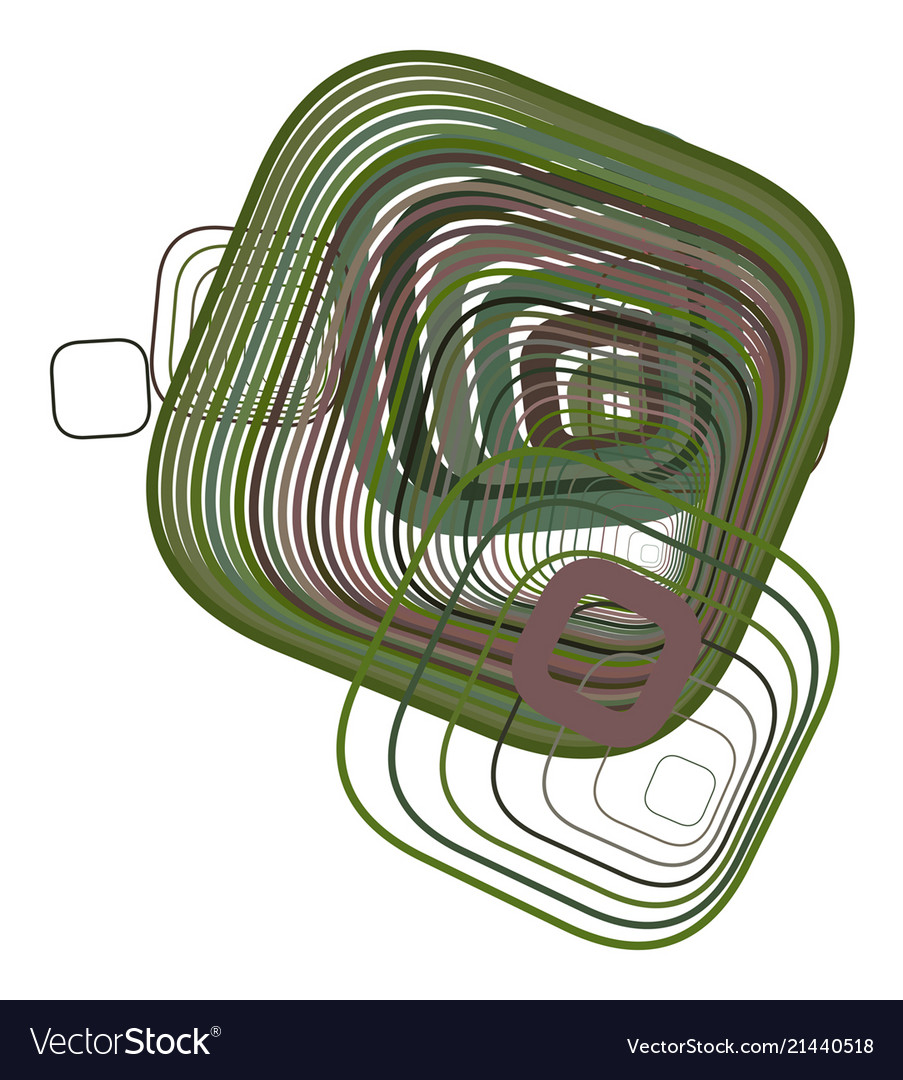 Abstract rounded rectangle geometric pattern Vector Image