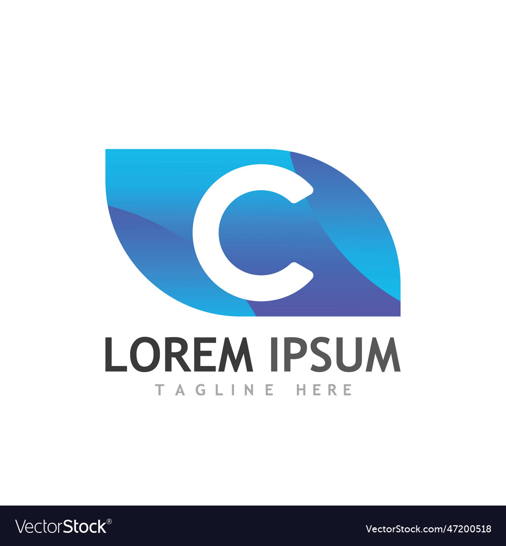 C letter logo template Royalty Free Vector Image