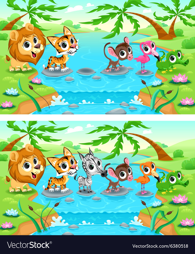 Difference jungle Royalty Free Vector Image - VectorStock